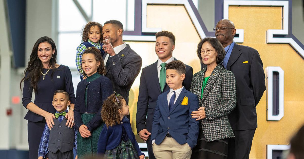 Notre Dame Coach Marcus Freeman's African-American Father, Michael, And ...
